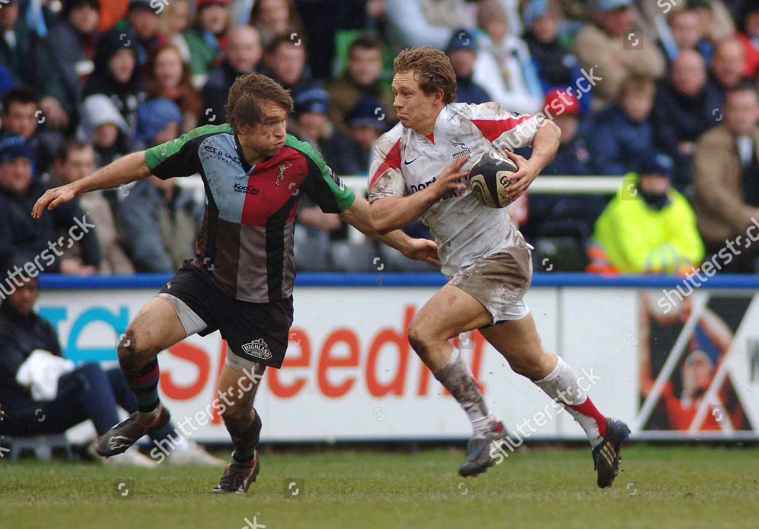 Adrian Jarvis Harlequins Jonny Wilkinson Newcastle Editorial Stock ...