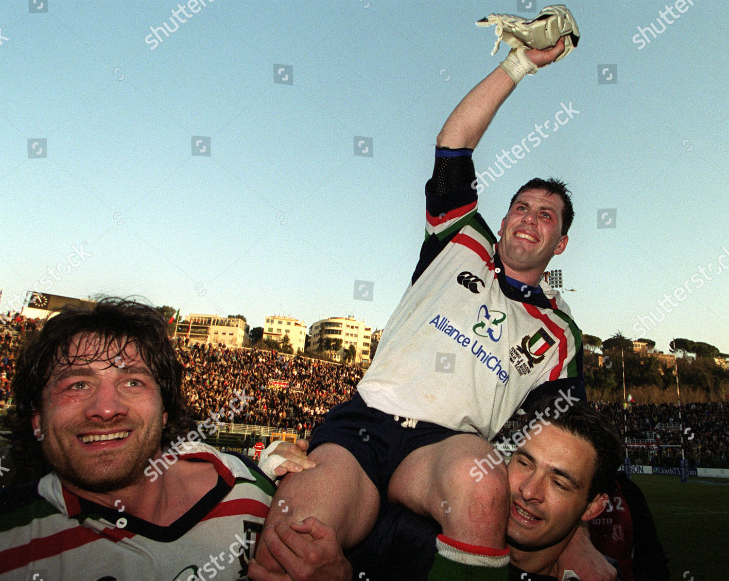 Italian Captain Alessandro Troncon Chaired Off Editorial Stock Photo ...
