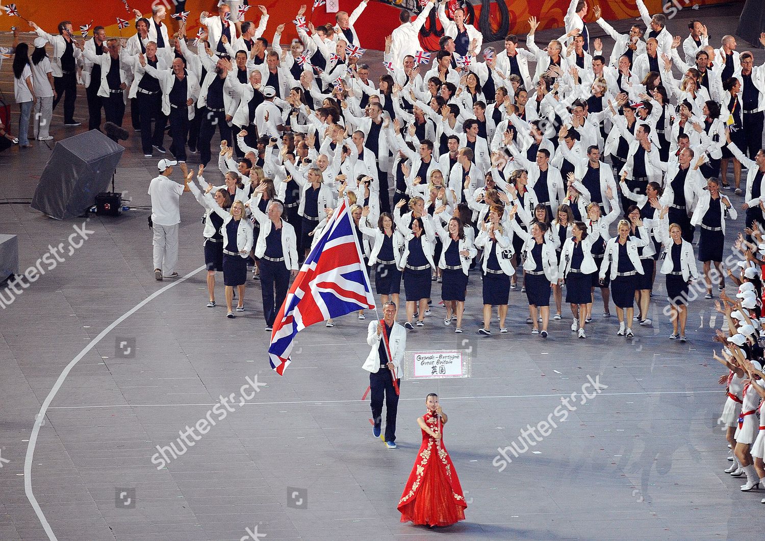 Gbr Flag Bearer Mark Foster Swimmer Editorial Stock Photo - Stock Image ...