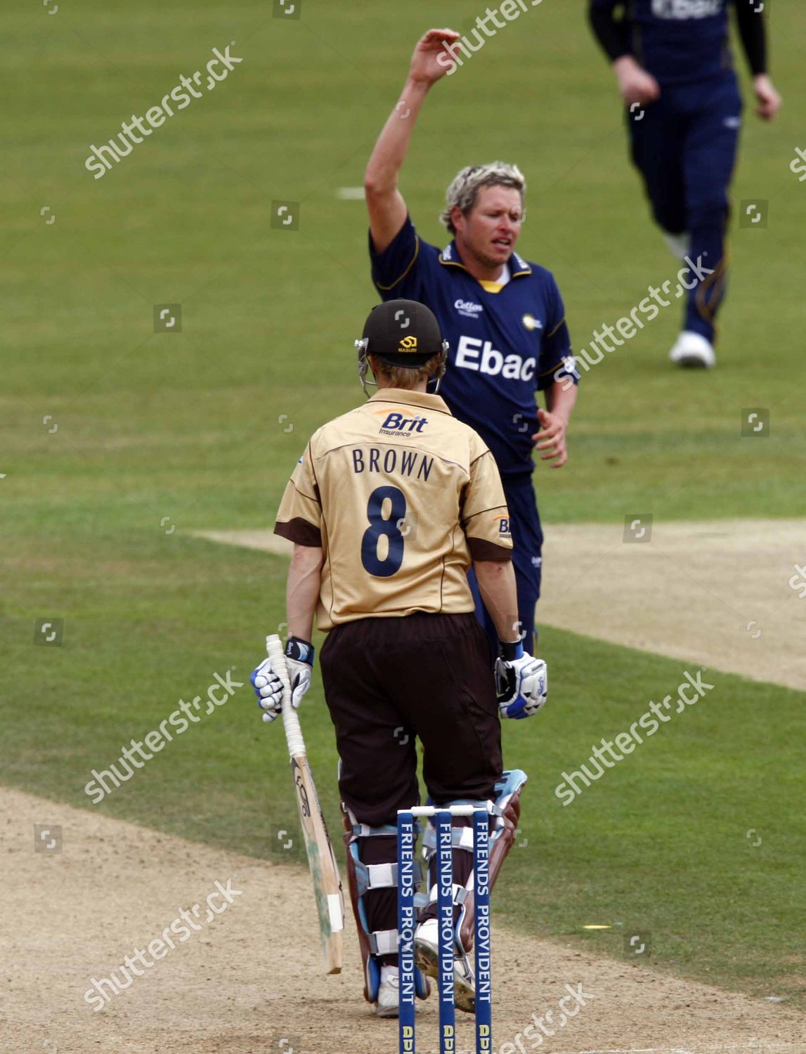 Mitchell Claydon Durham County Cricket Celebrates Editorial Stock Photo ...