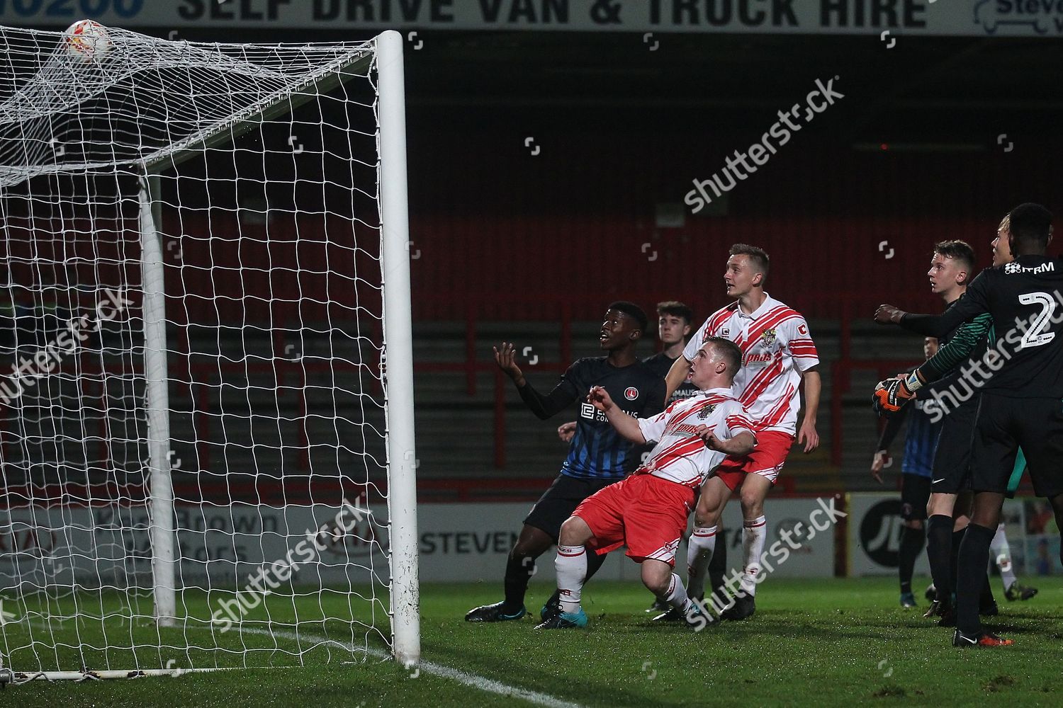 Mickey Cregan Stevenage Scores Second Goal Editorial Stock Photo ...