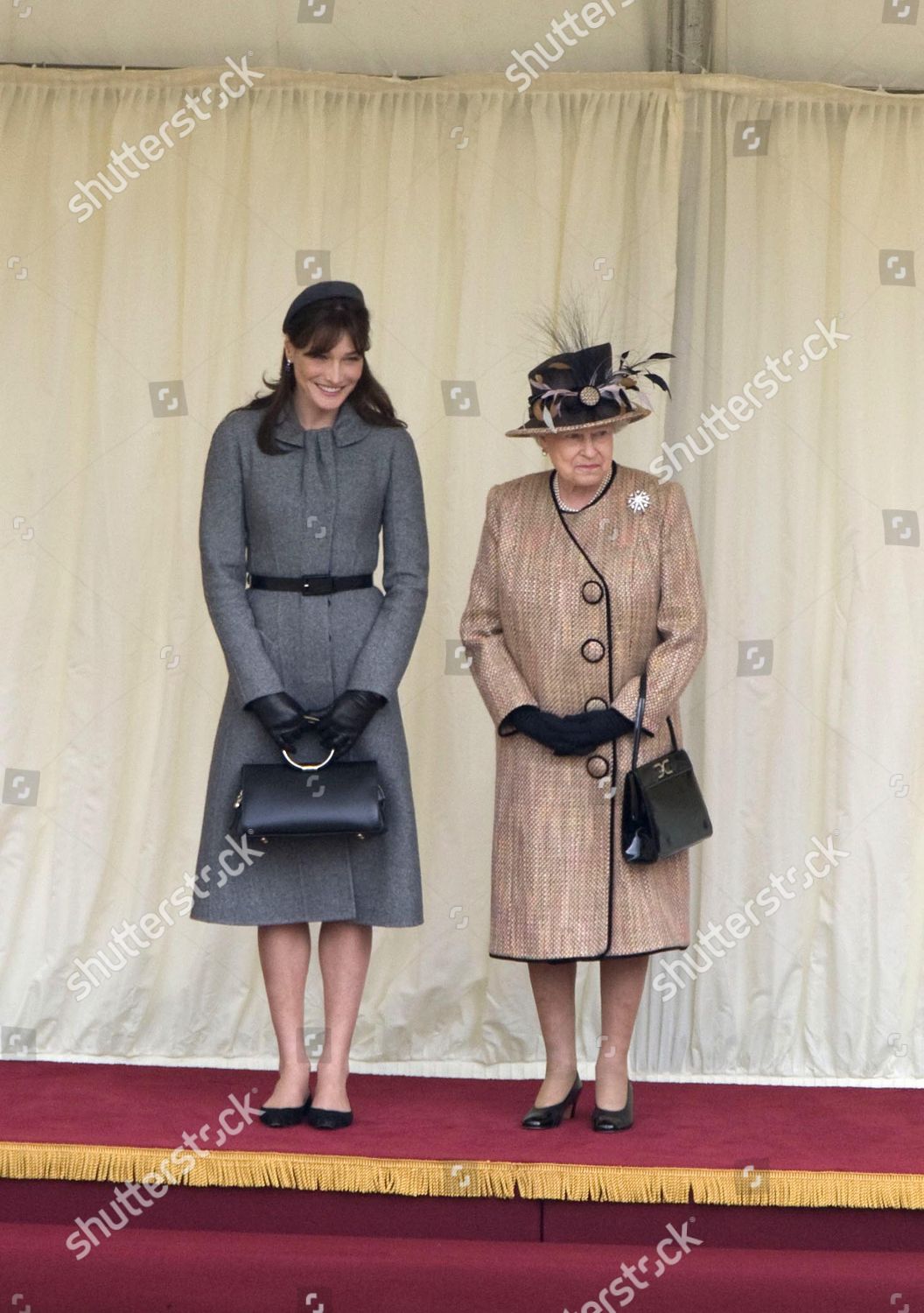 Carla Bruni Sarkozy Queen Elizabeth Ii Editorial Stock Photo - Stock ...