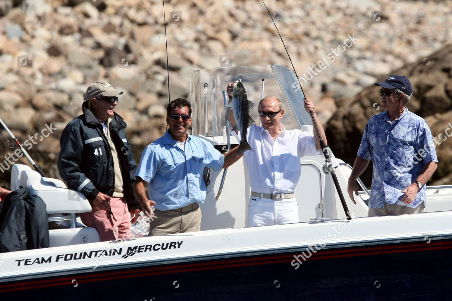 Former President George Hw Bush Fishing Editorial Stock Photo - Stock ...