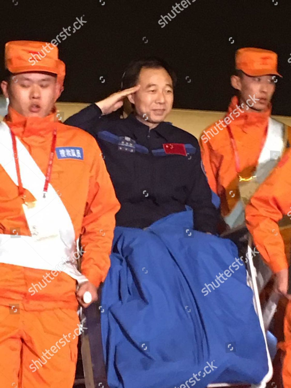 Astronaut Jing Haipeng Arrives Beijing China Editorial Stock Photo ...