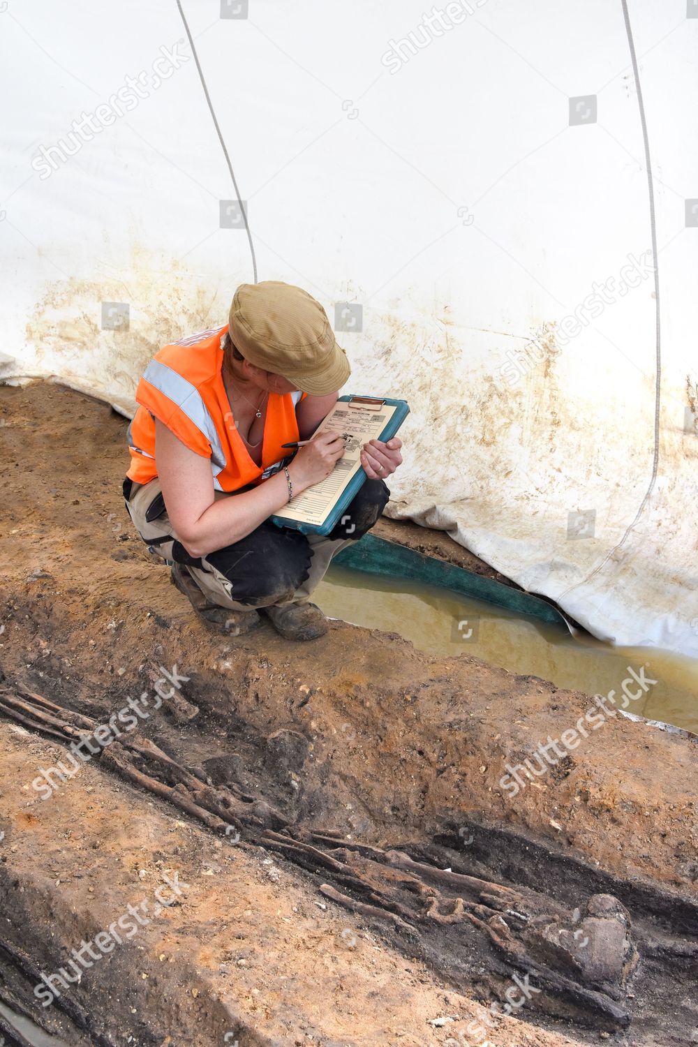 Archaeologist Records Human Remains Editorial Stock Photo - Stock Image ...