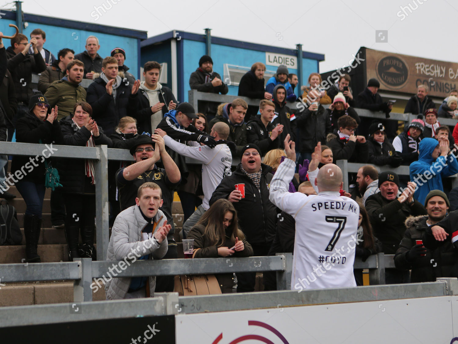 Mk Dons Fans Welcome Their Team Editorial Stock Photo - Stock Image ...