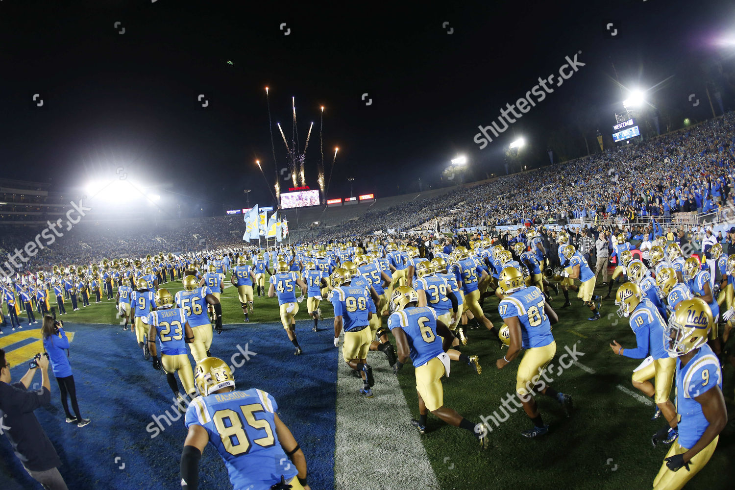 Ucla Bruins Football Team Run Onto Editorial Stock Photo - Stock Image ...