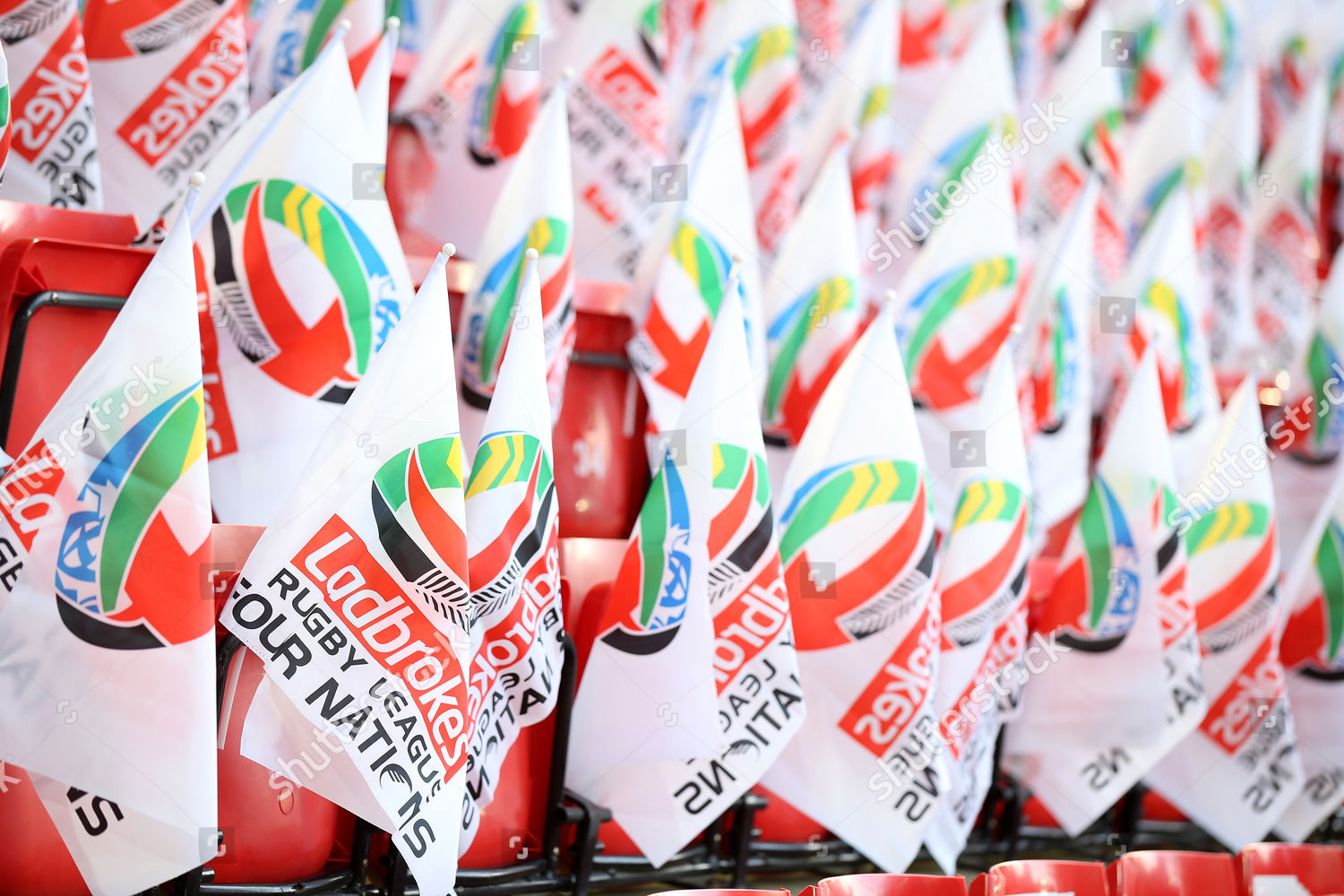Four Nations Flags Placed Supporters Seats Editorial Stock Photo ...
