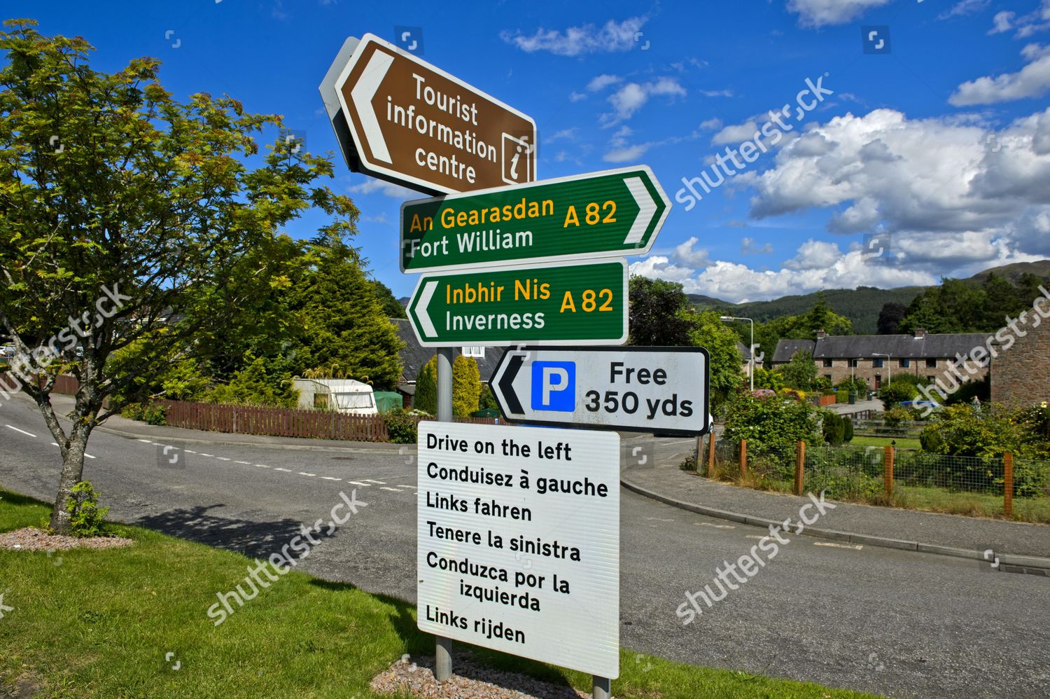 Road Signs Junction Fort Augustus Scotland Editorial Stock Photo ...