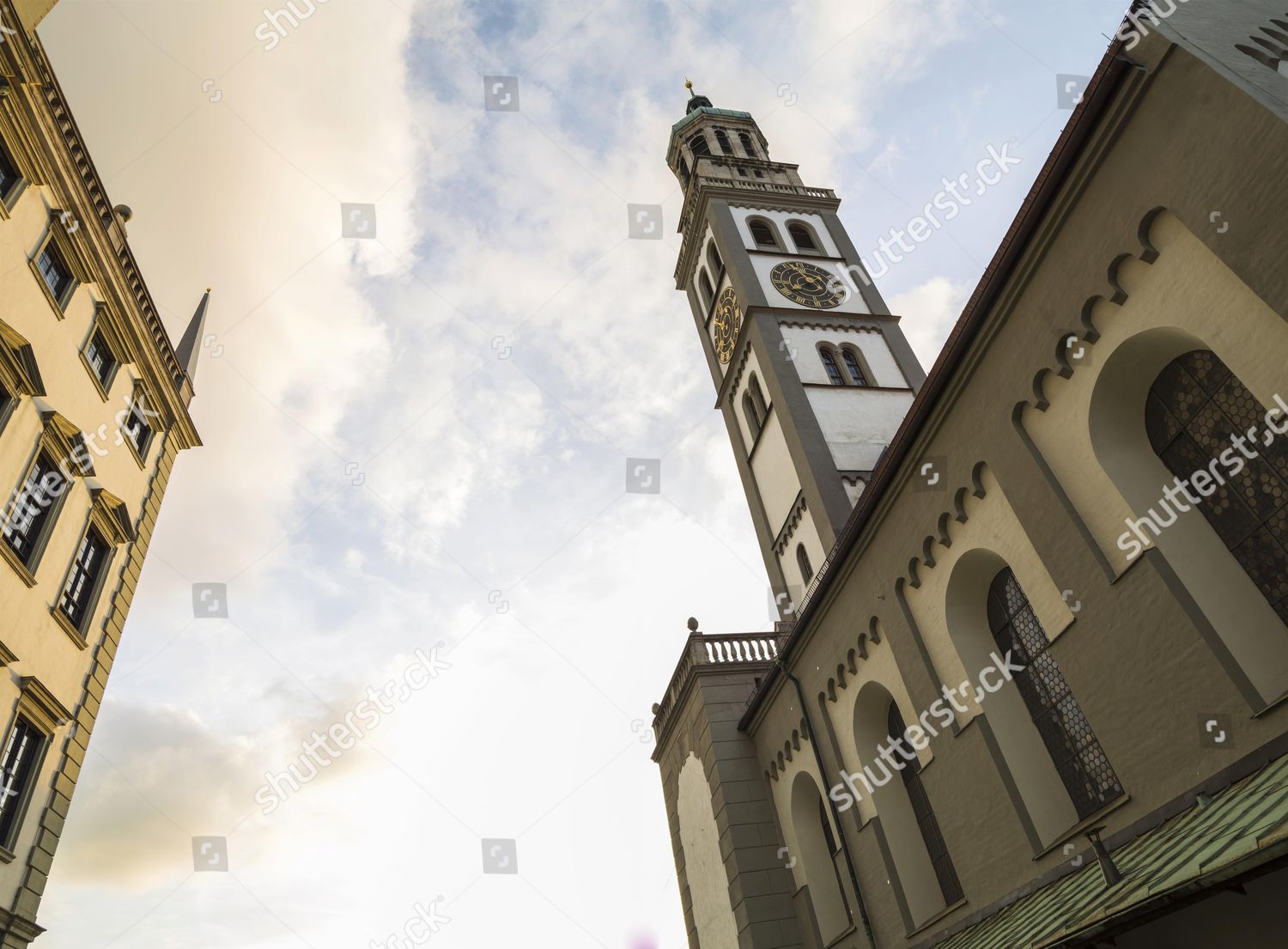 Perlach Tower Town Hall Augsburg Swabia Editorial Stock Photo - Stock ...
