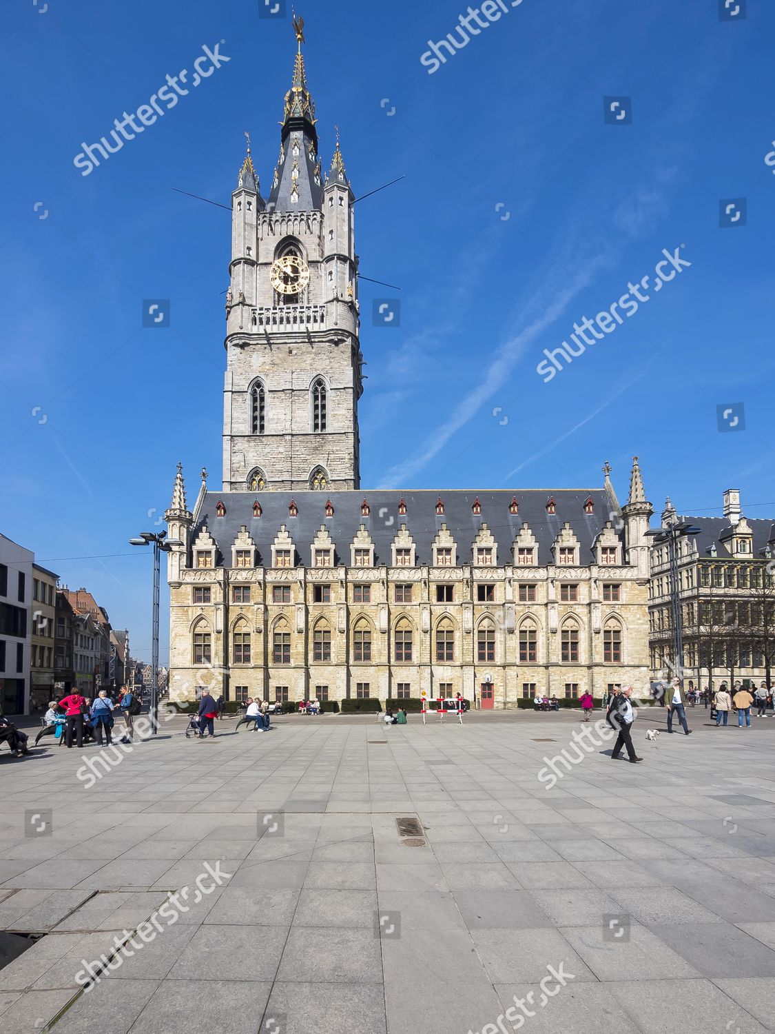 Belfry Cloth Hall Sintbaafsplein Ghent Flanders Editorial Stock Photo ...