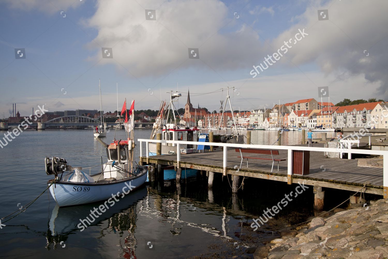 Fishing Boat Town Harbour Soenderborg Denmark Editorial Stock Photo ...