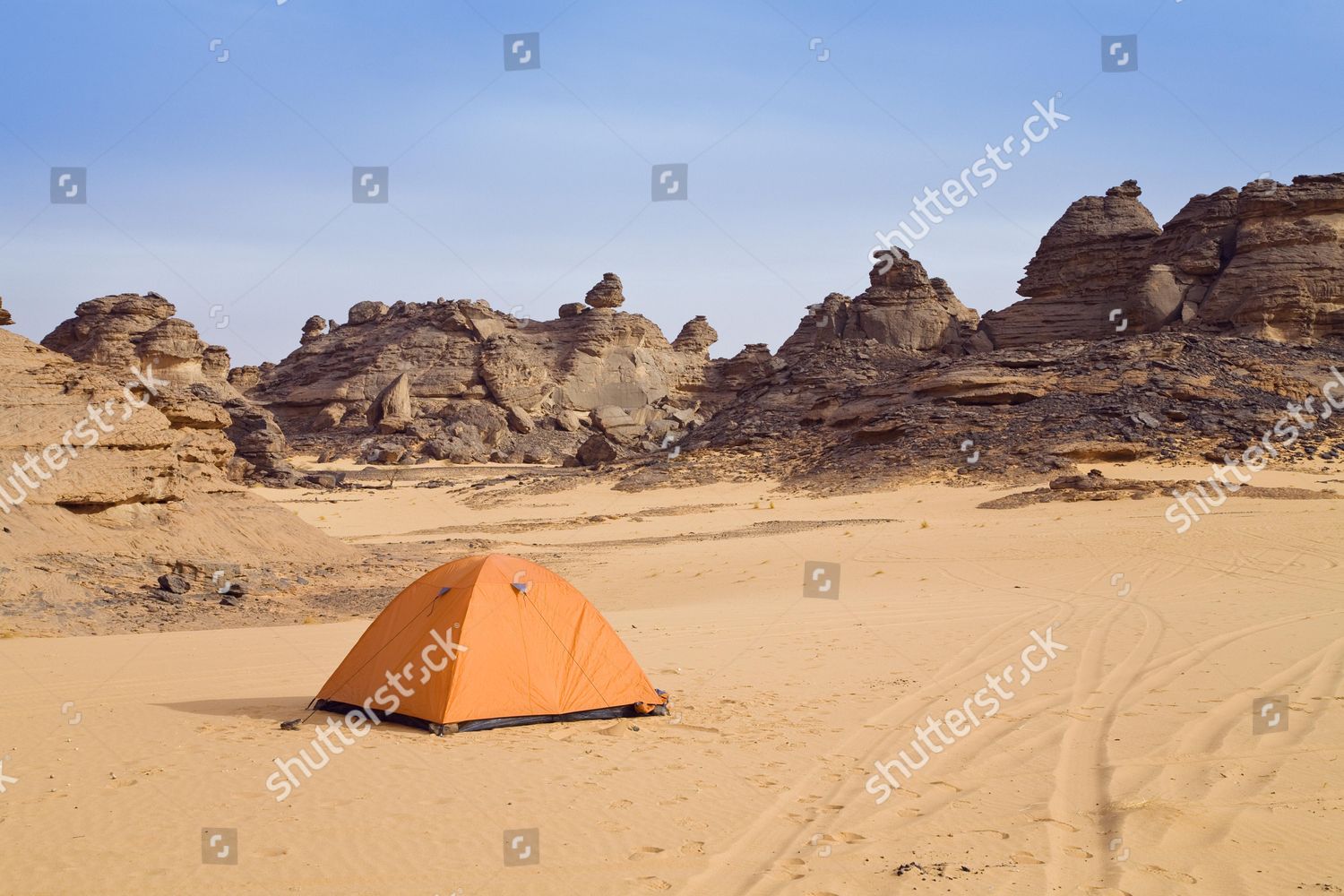 Tent Rock Formations Libyan Desert Wadi Editorial Stock Photo - Stock ...