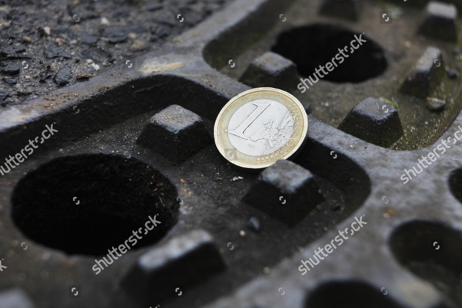 Euro Coin Drain Editorial Stock Photo - Stock Image | Shutterstock