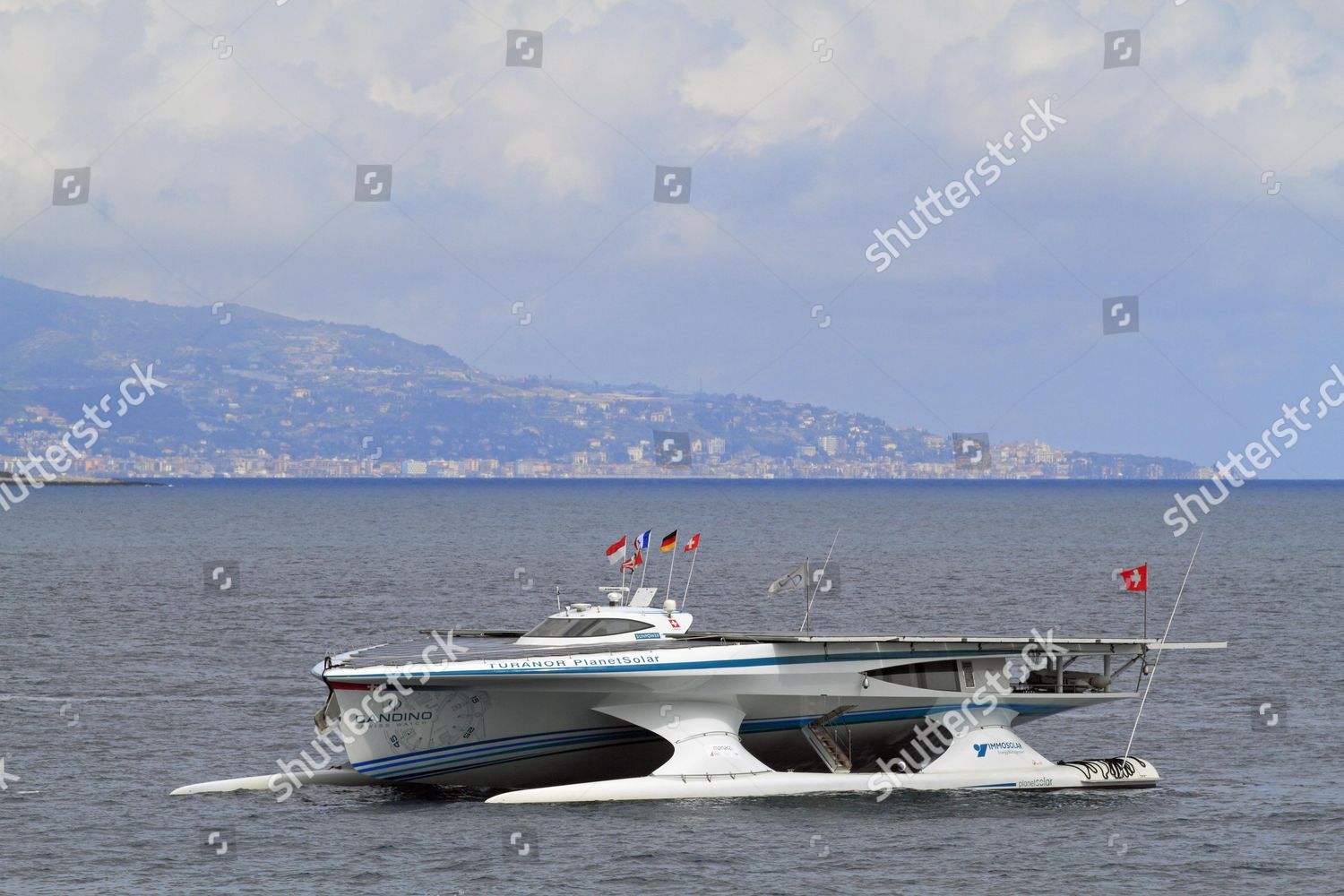 Turanor Planetsolar Solarpowered Boot Arriving Monaco Editorial Stock ...