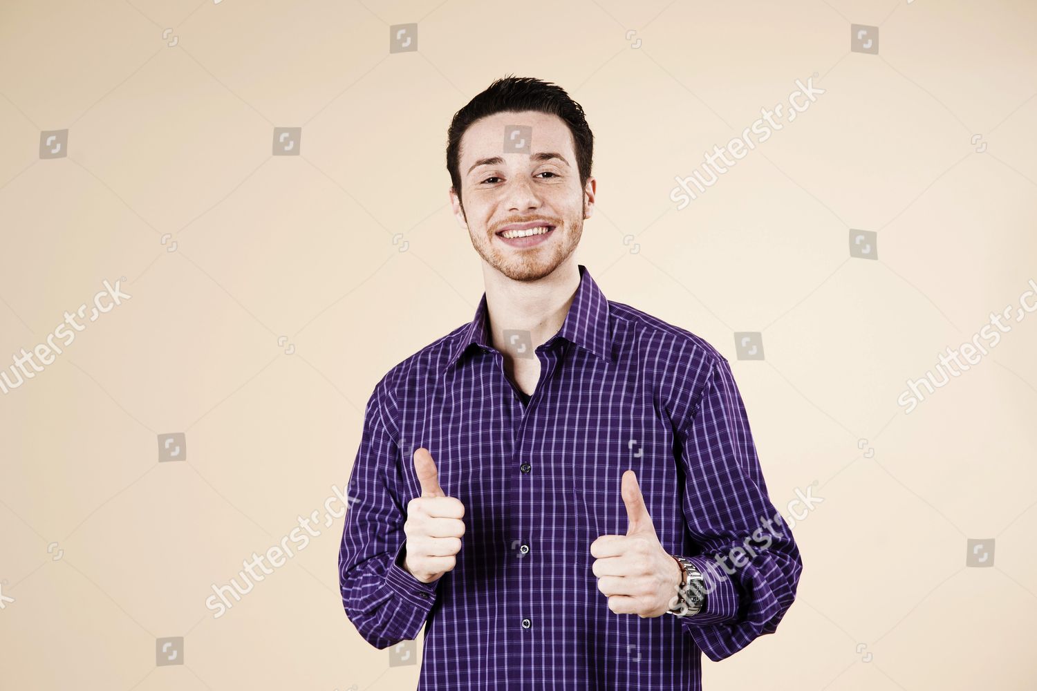 Model Released Young Man Making Thumbsup Editorial Stock Photo - Stock ...