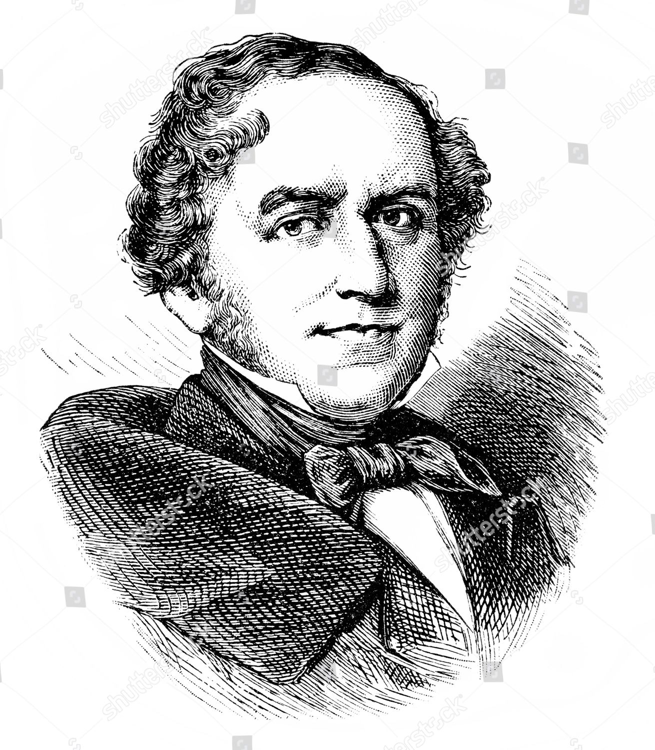 Historical Drawing 19th Century Portrait Conradin Editorial Stock Photo ...