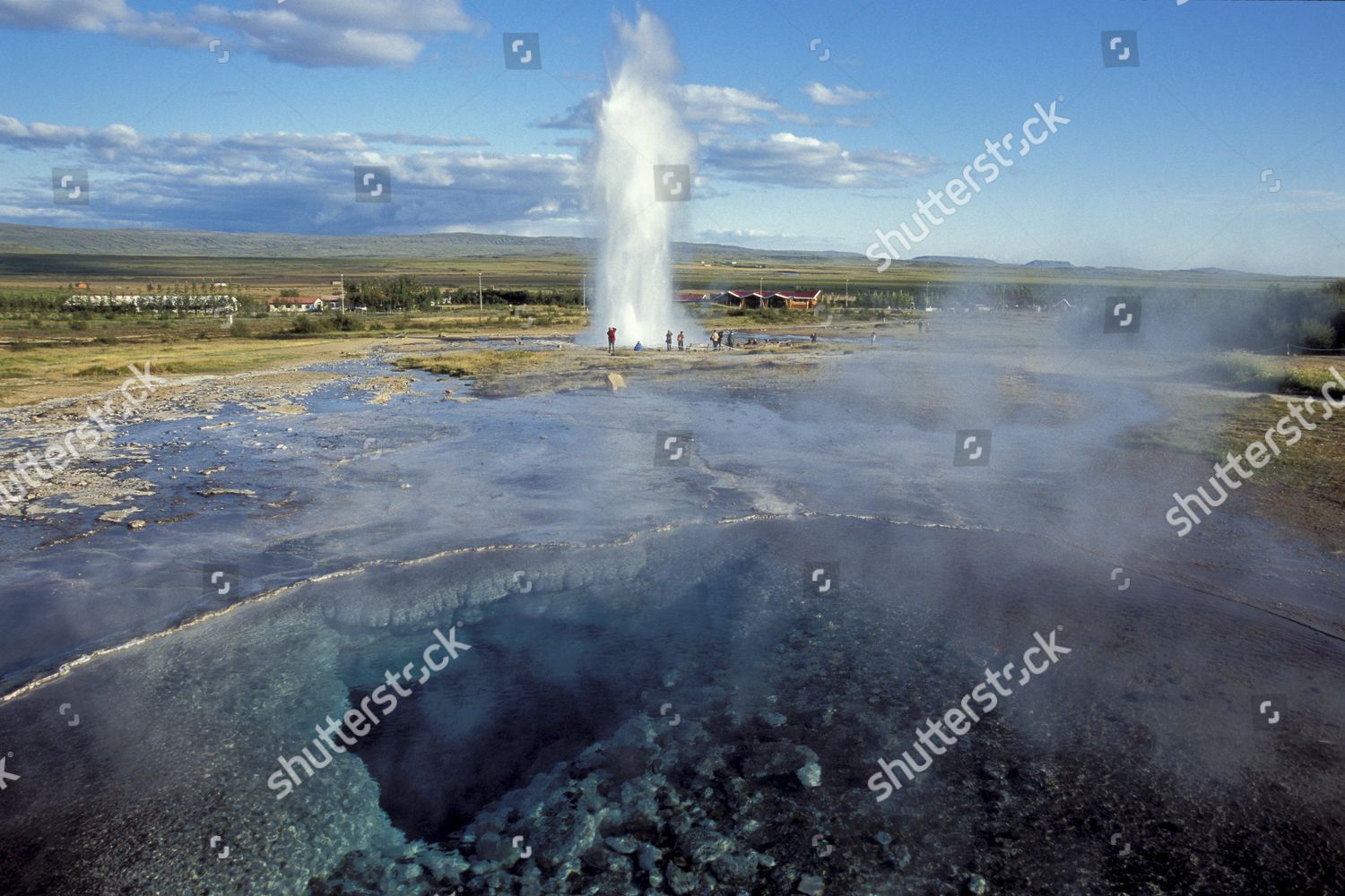 Tourists Observing Steam Column Water Column Editorial Stock Photo ...