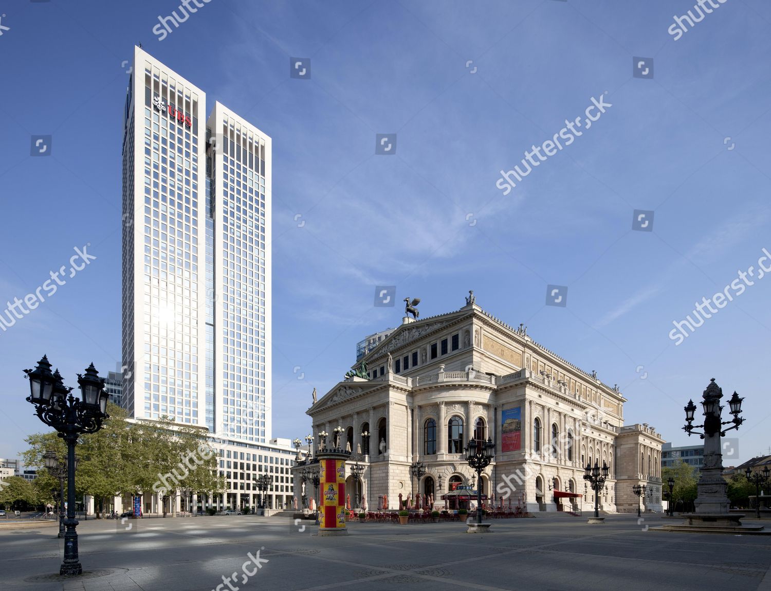 Opernturm Office Tower Alte Oper Opera Editorial Stock Photo - Stock ...