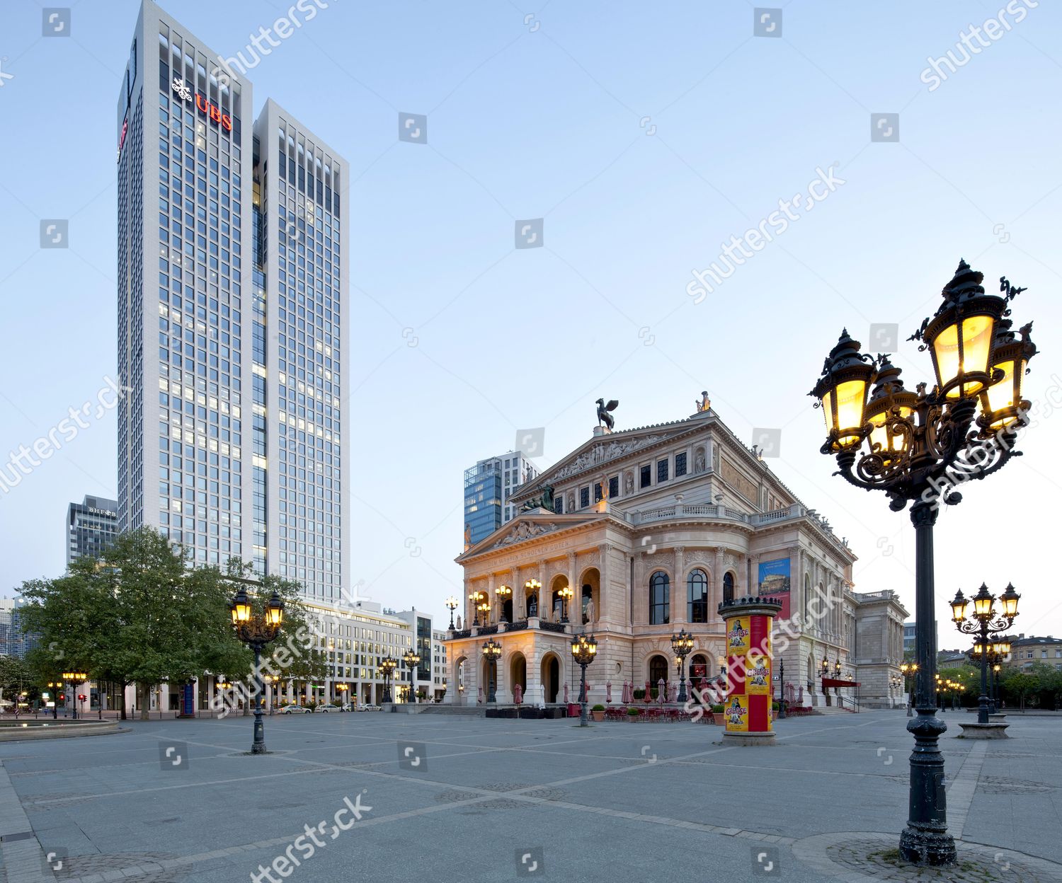 Opernturm Office Building Alte Oper Opera Editorial Stock Photo - Stock ...
