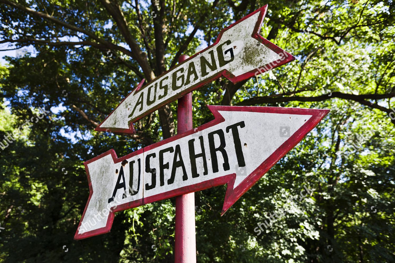 Directional Signs Ausgang Exit Ausfahrt Gateway Editorial Stock Photo ...