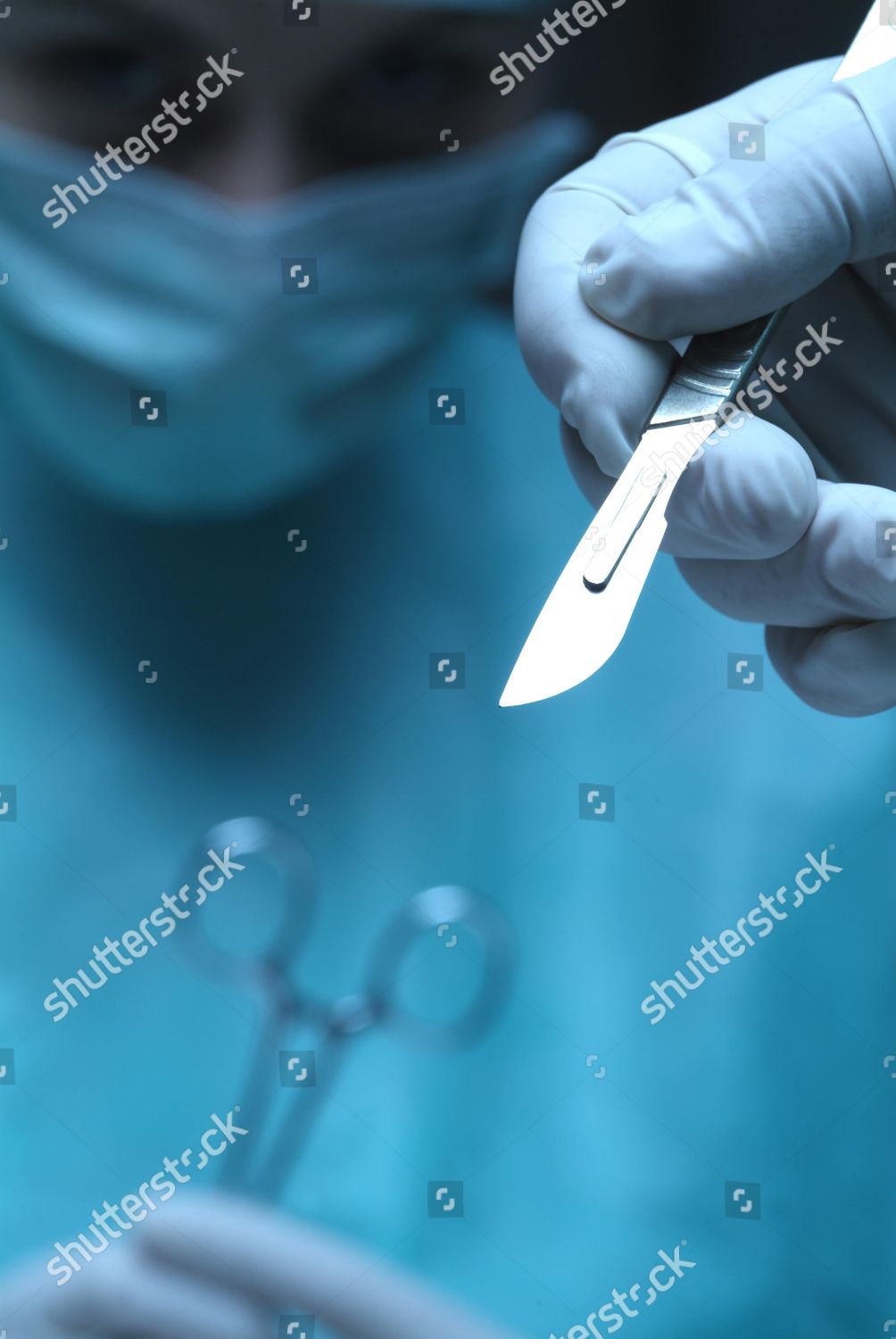 Surgery Surgeons Hand Holding Scalpel Editorial Stock Photo - Stock ...