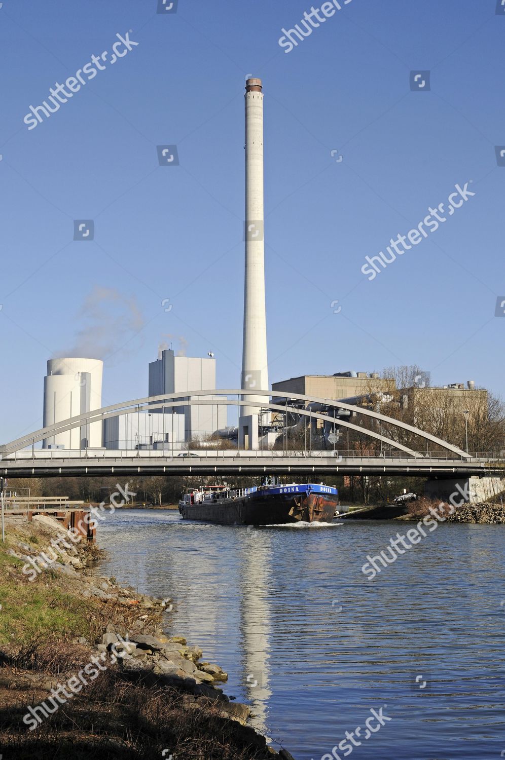 Cargo Ship Bridge Steag Power Plant Editorial Stock Photo - Stock Image ...