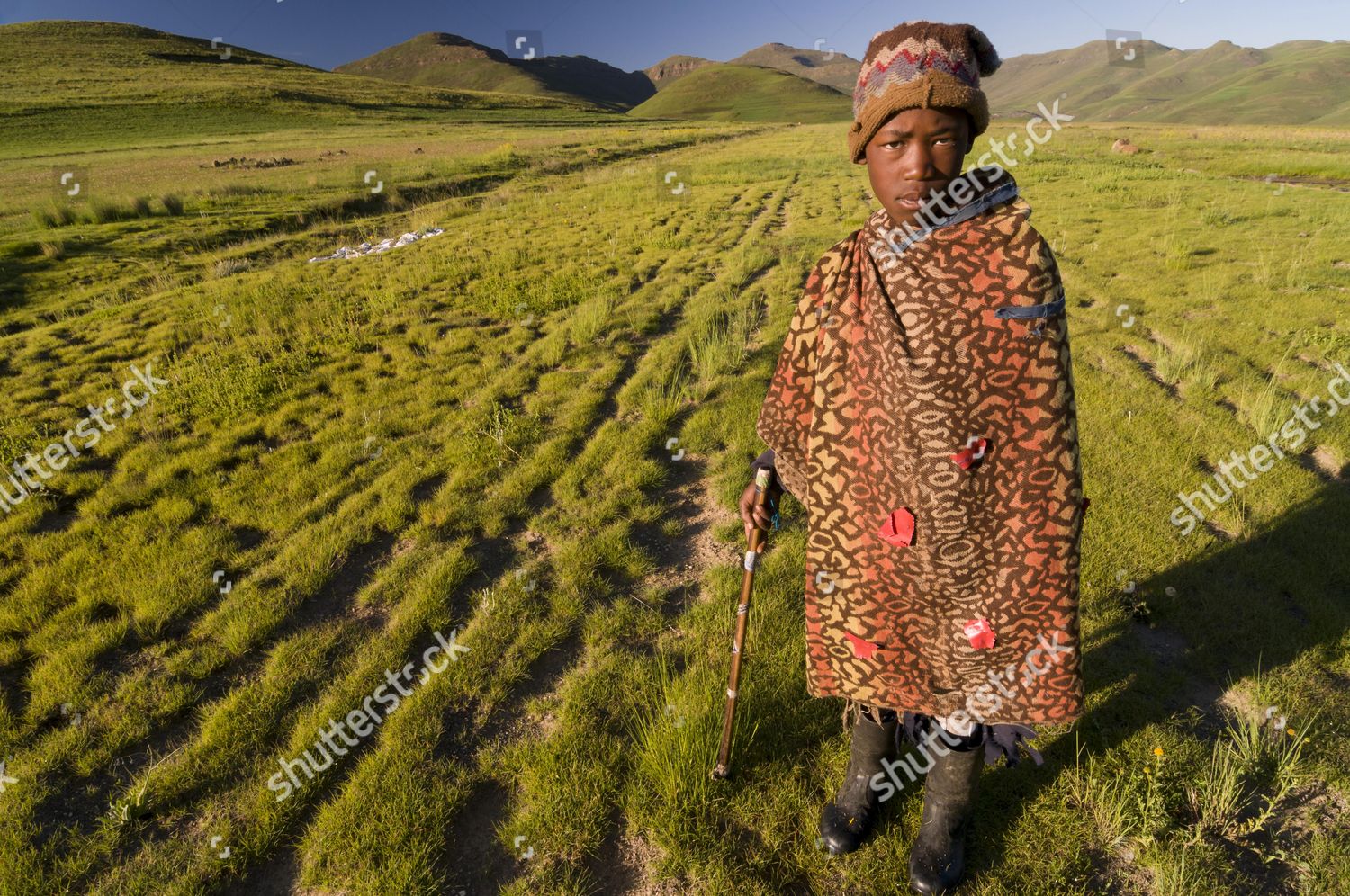 Young Basotho Man Wearing Traditional Costume Editorial Stock Photo ...