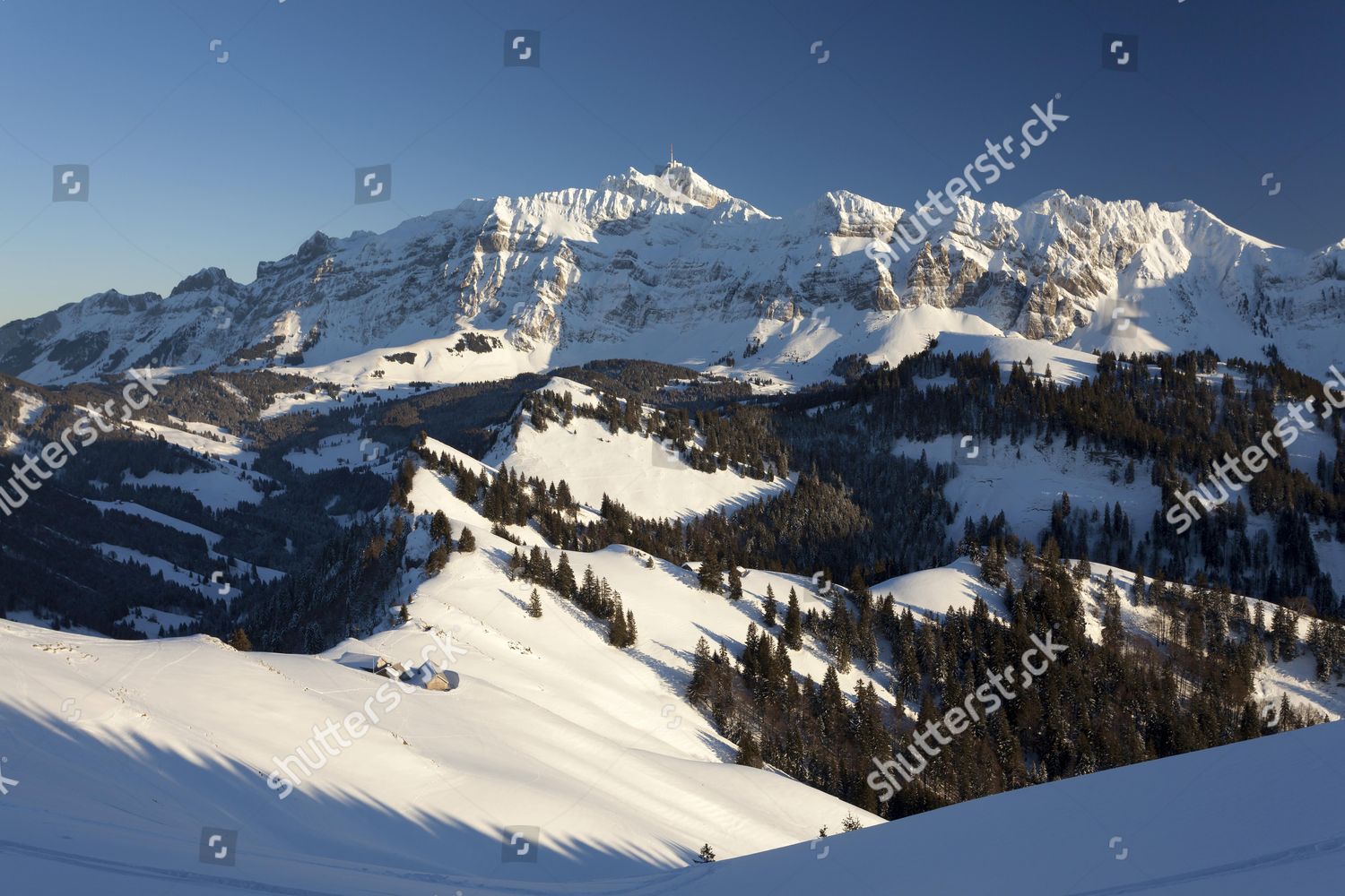 View High Alp Alpstein Massif Mt Editorial Stock Photo - Stock Image ...