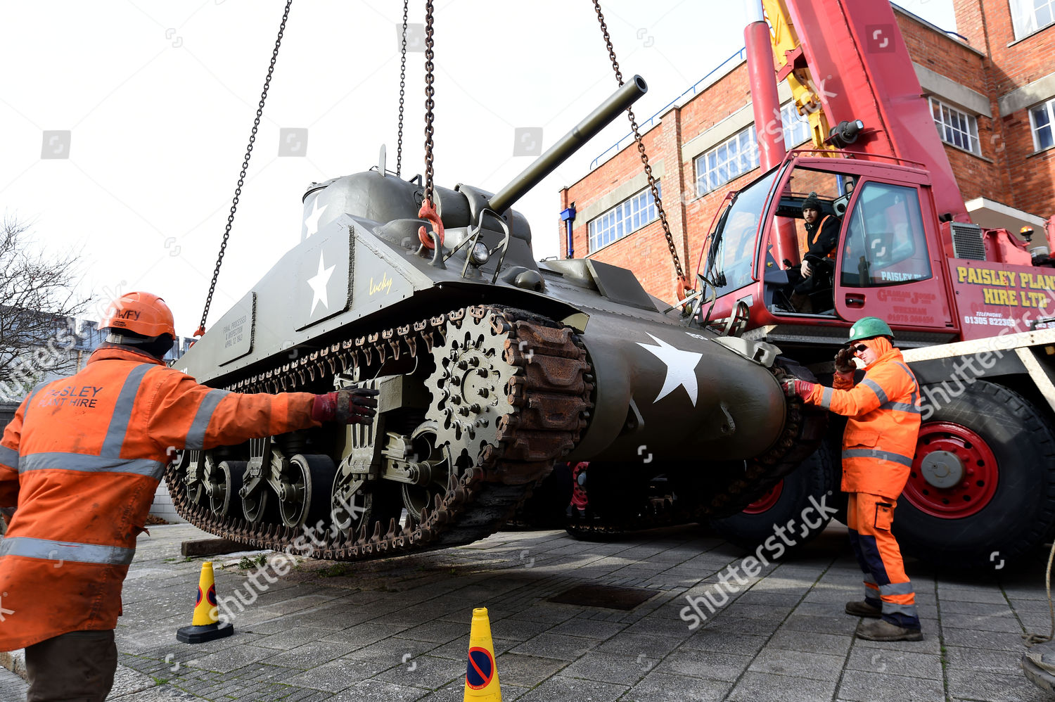 World War 2 Sherman Tank Lifted Editorial Stock Photo - Stock Image ...