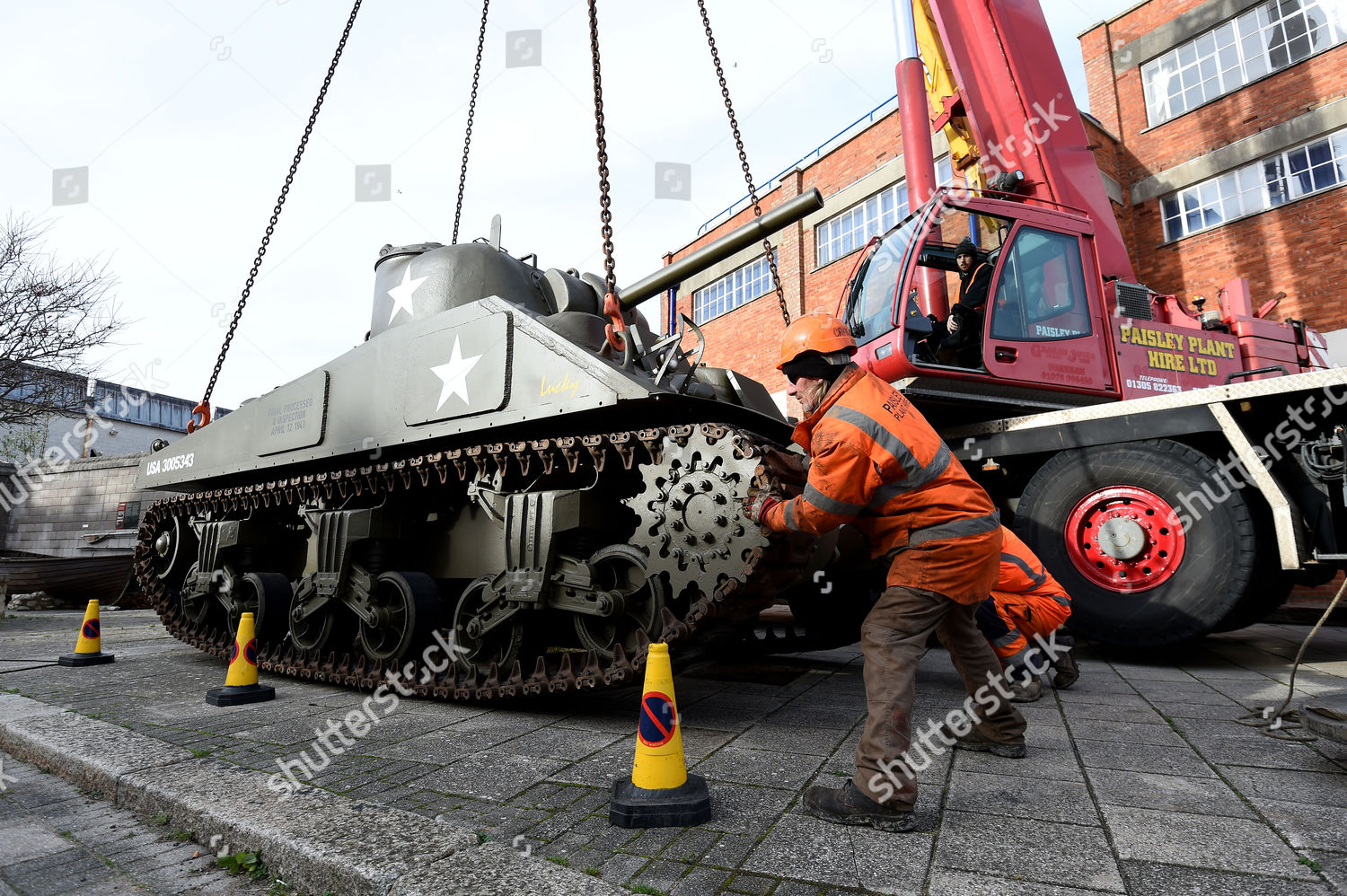 World War 2 Sherman Tank Lifted Editorial Stock Photo - Stock Image ...