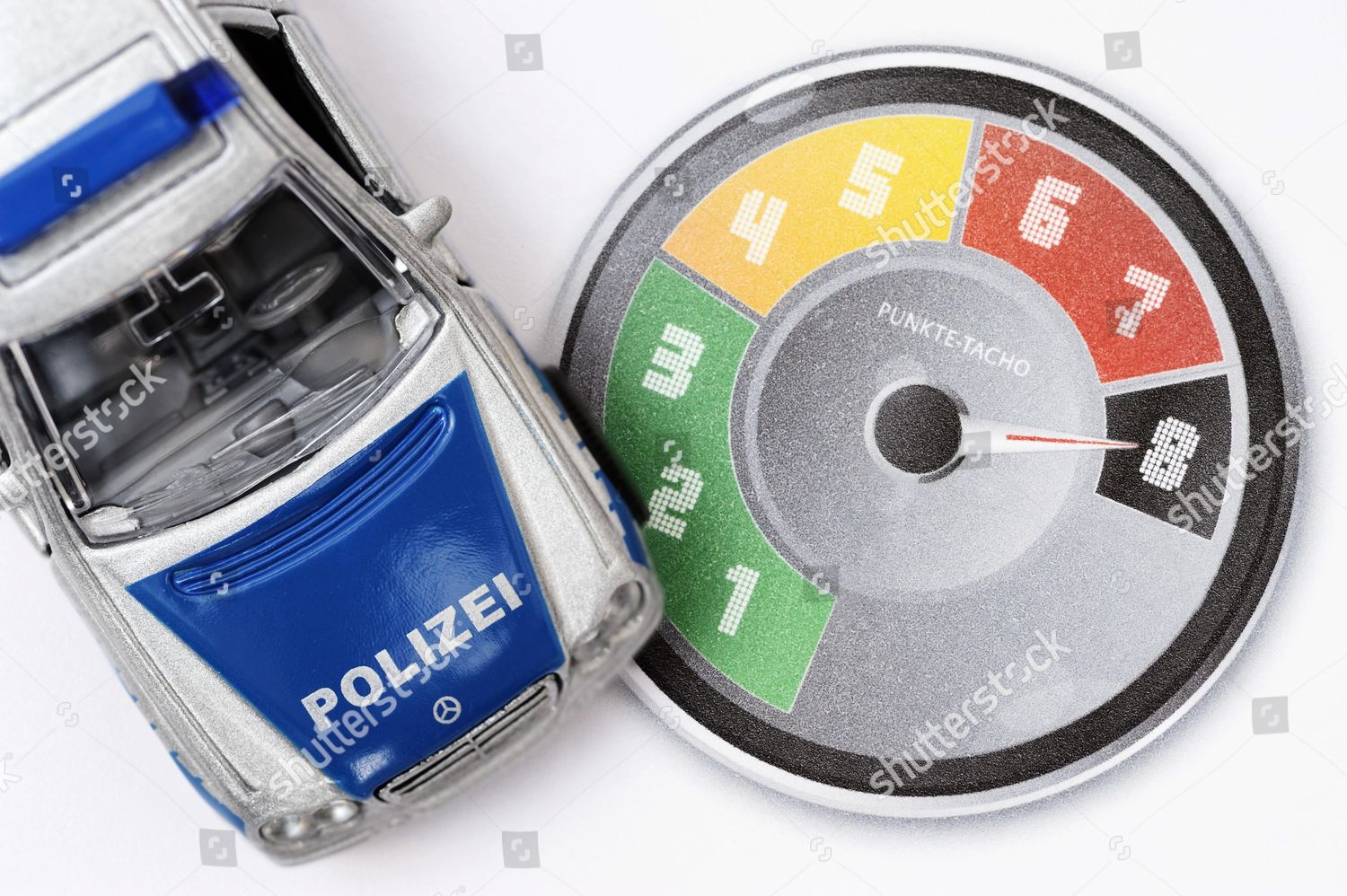 Miniature Police Car Speedometer Points Symbolic Editorial Stock Photo ...