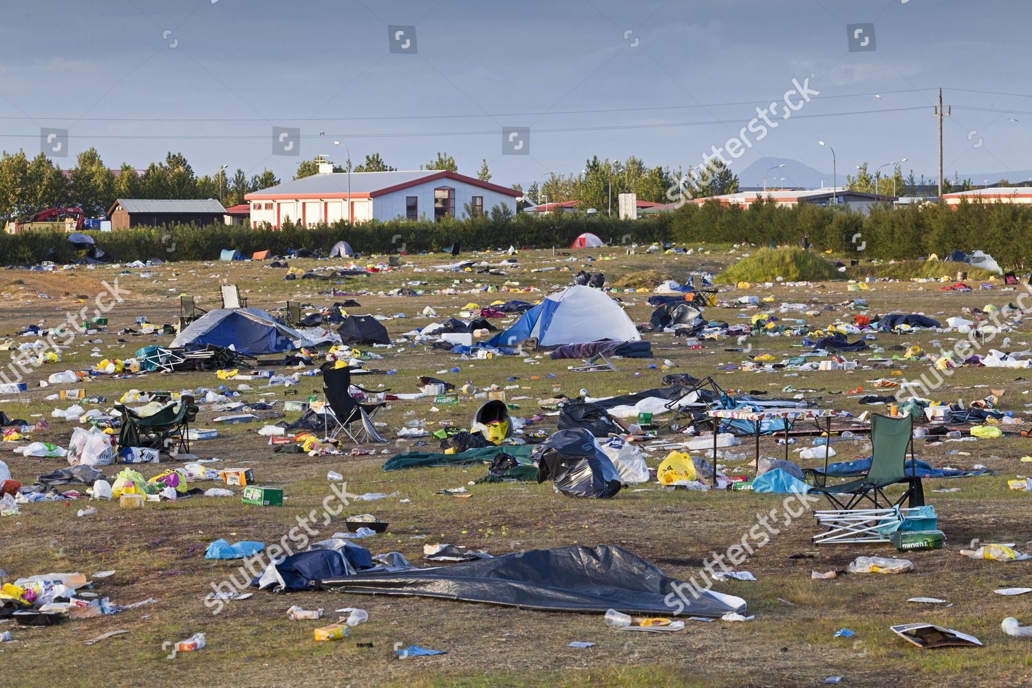 Meadow Full Garbage Waste Destroyed Tents Editorial Stock Photo - Stock ...