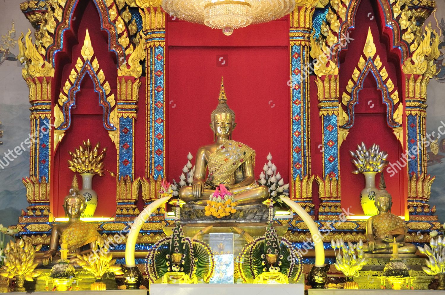 Altar Golden Buddha Statue Lan Xang Editorial Stock Photo - Stock Image ...