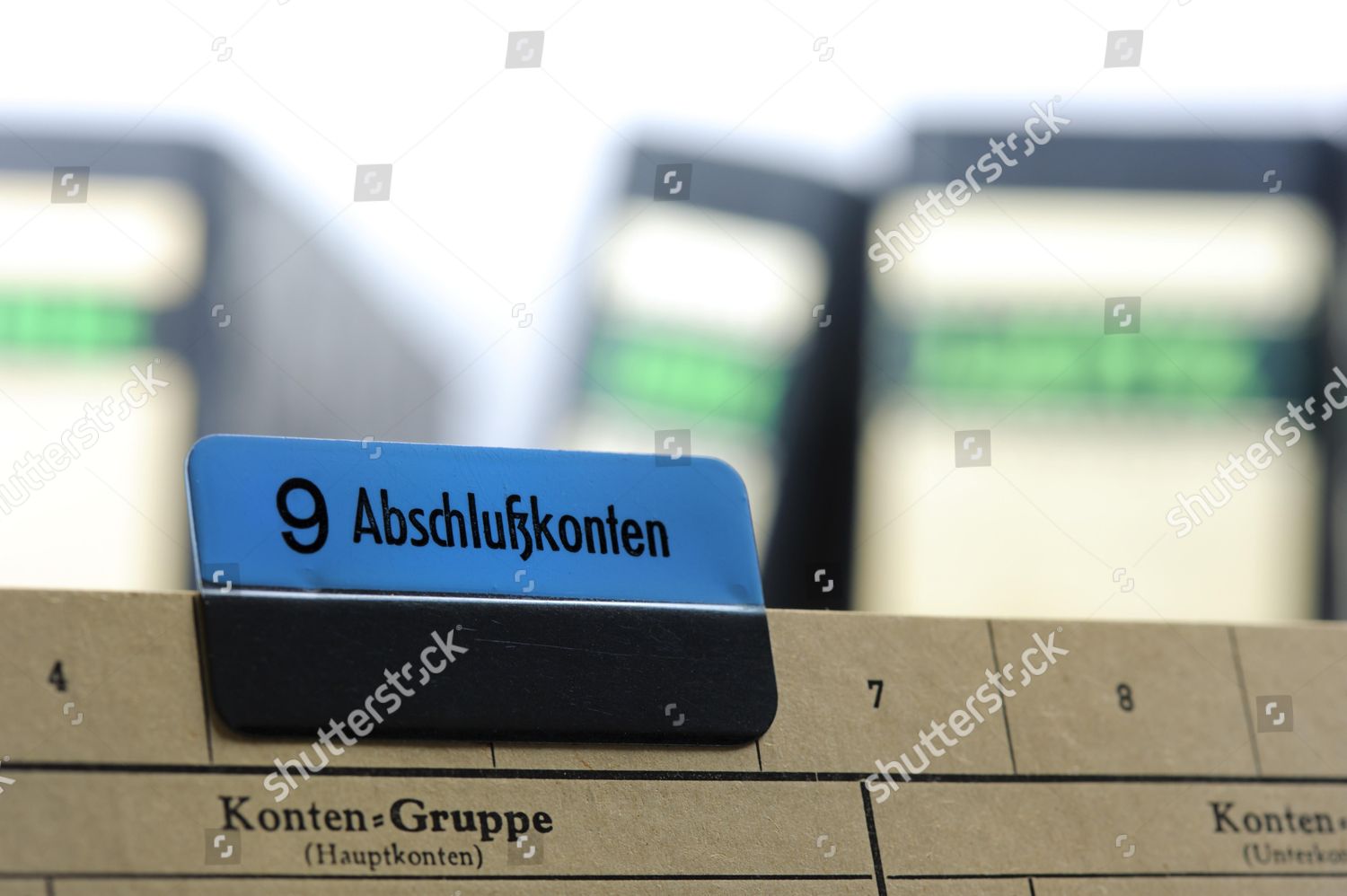 Financial Accounting Index Tab 50s Abschlusskonten Editorial Stock ...