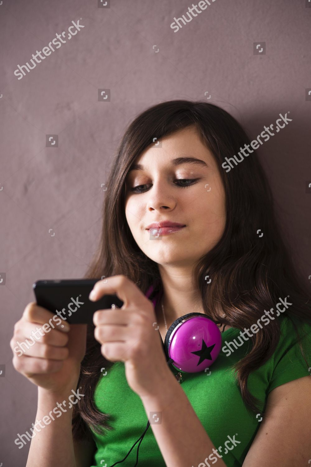 Model Released Girl Wearing Headphones Using Editorial Stock Photo ...