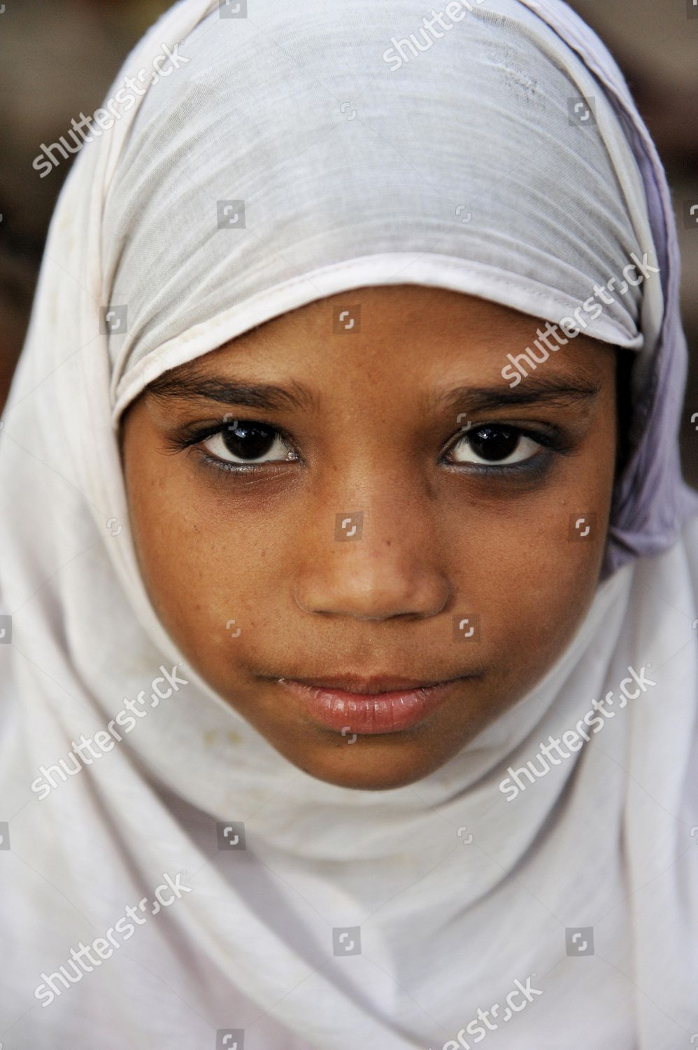 Portrait Muslim Girl Wearing Headscarf Works Editorial Stock Photo ...