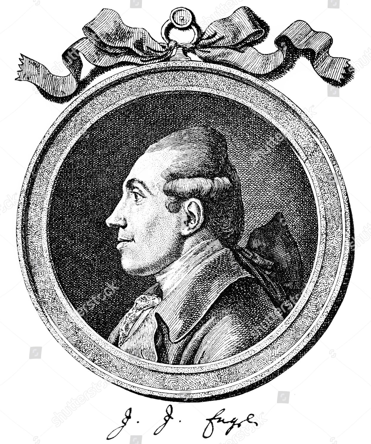 Historical Print 1779 Portrait Johann Jacob Editorial Stock Photo ...
