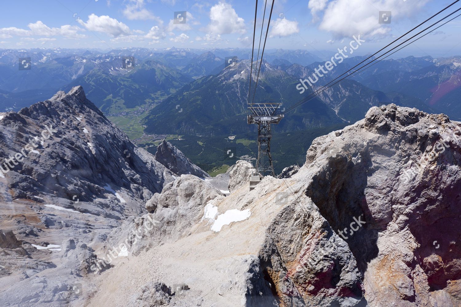 View Gondola Zugspitze Railway Just Front Editorial Stock Photo - Stock ...