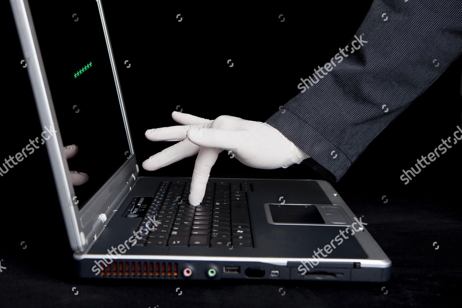 Model Released Hacker Using Laptop Wearing Editorial Stock Photo ...