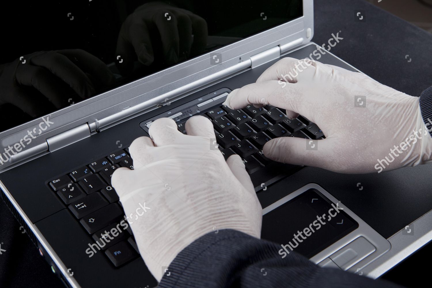 Model Released Hacker Using Laptop Wearing Editorial Stock Photo ...