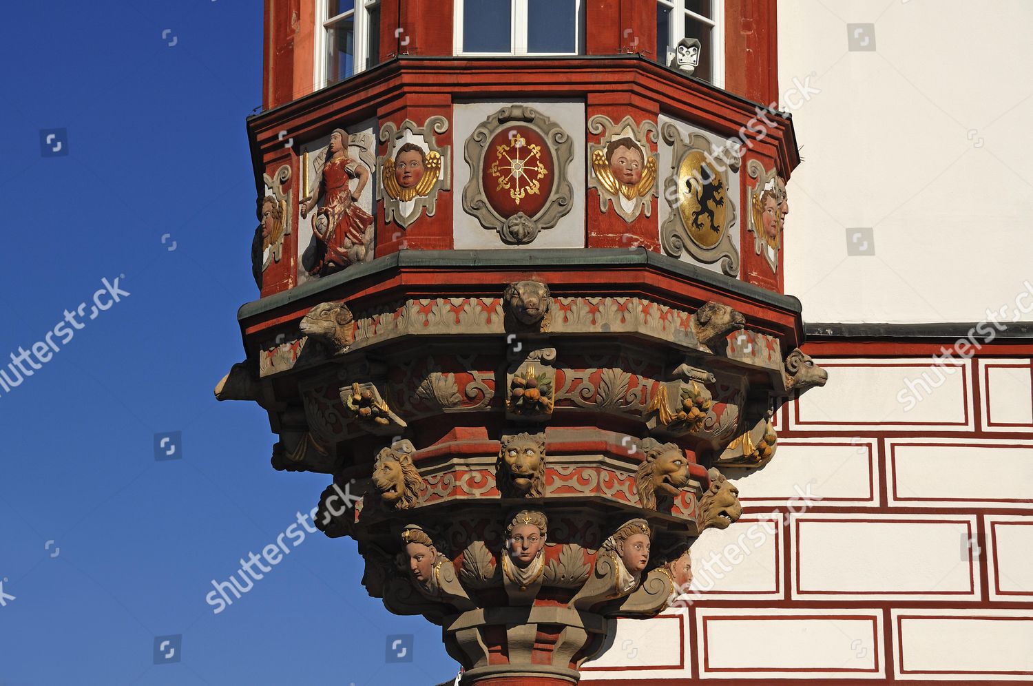 Detail Twostory Polygonal Bay Window On Editorial Stock Photo - Stock ...