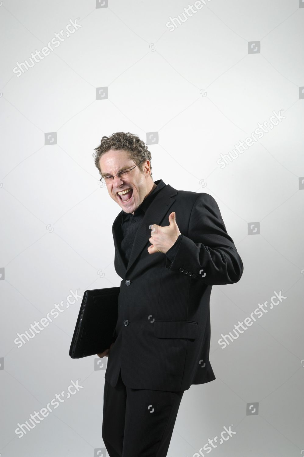 Model Released Businessman Wearing Black Suit Editorial Stock Photo ...