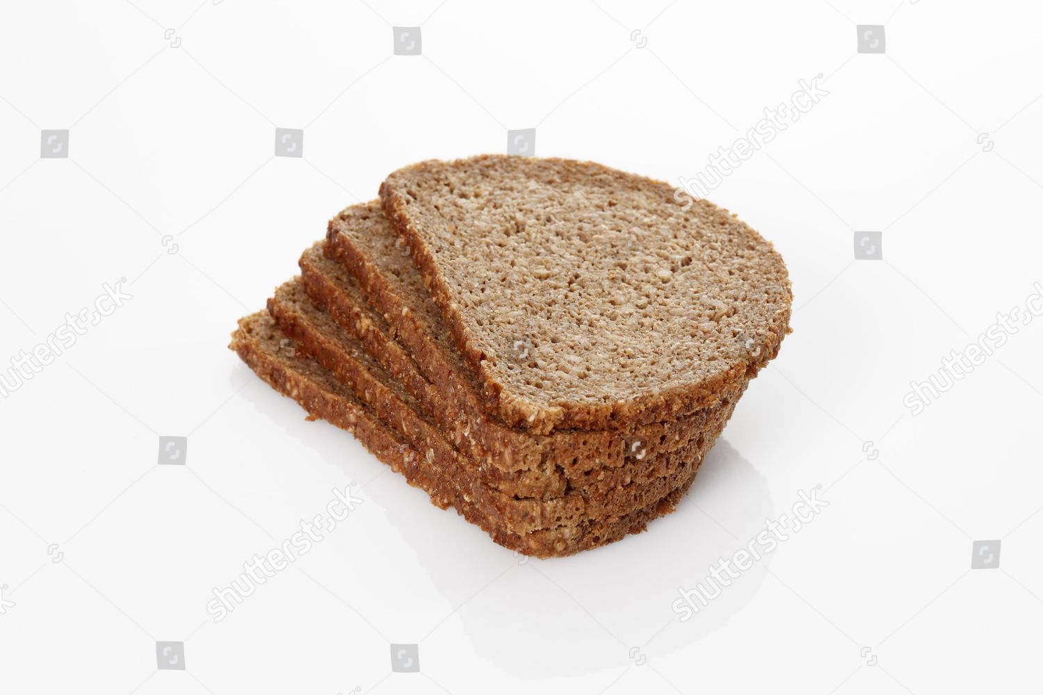 Five Slices Wholegrain Bread Stacked Editorial Stock Photo - Stock ...