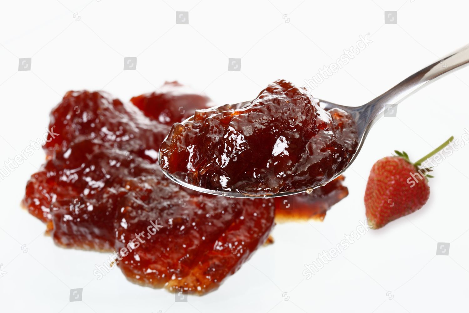 Strawberry Jam Spoon Editorial Stock Photo - Stock Image | Shutterstock
