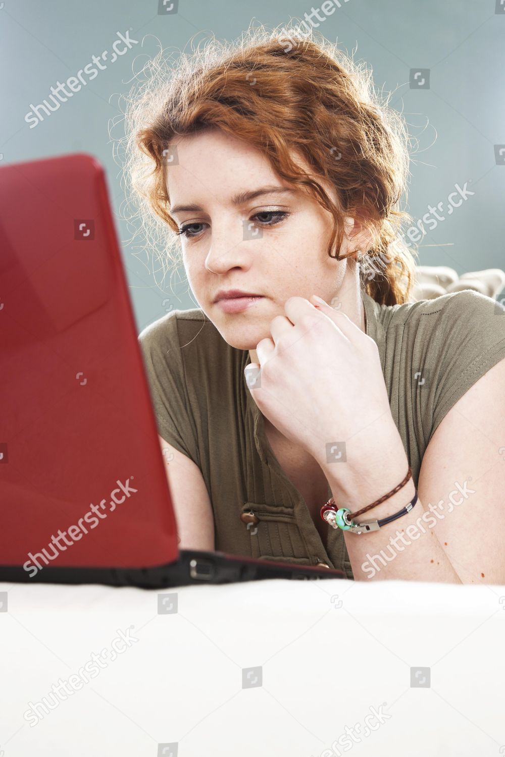 Model Released Girl Using Laptop Editorial Stock Photo - Stock Image ...