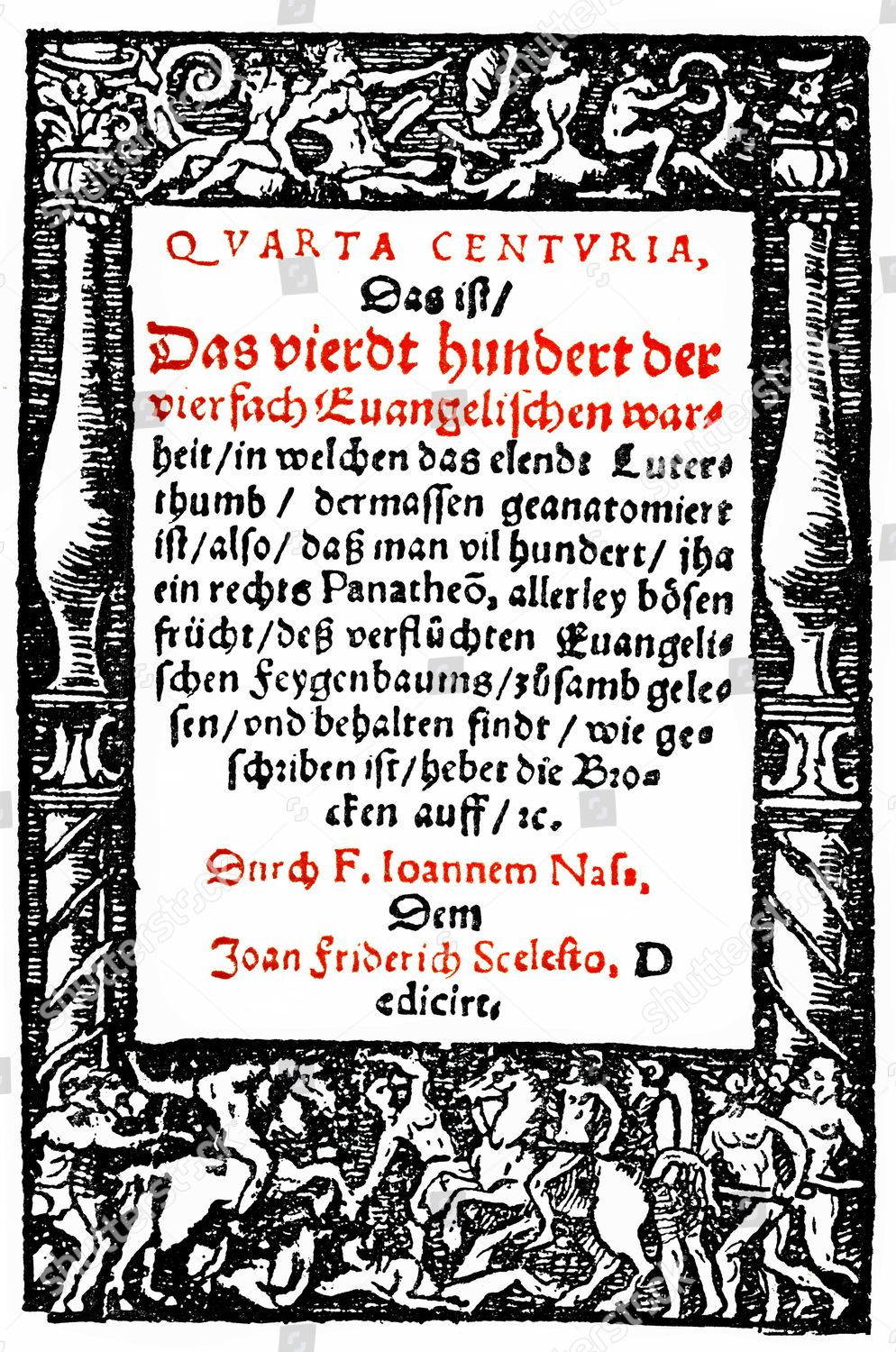Historic Print 1570 Page Book Johannes Editorial Stock Photo - Stock ...