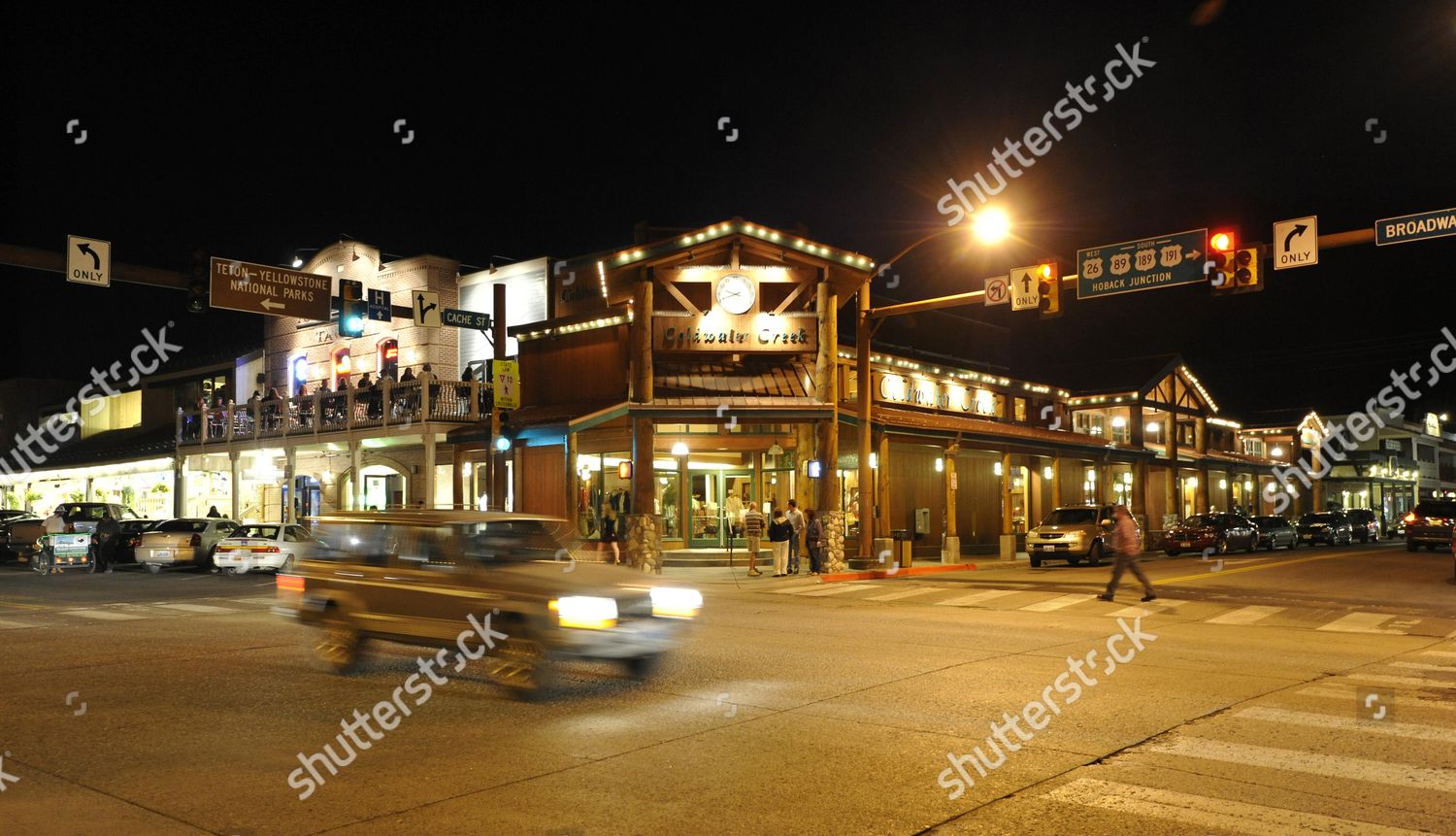Night View Jackson Junction Grand Teton Editorial Stock Photo - Stock ...