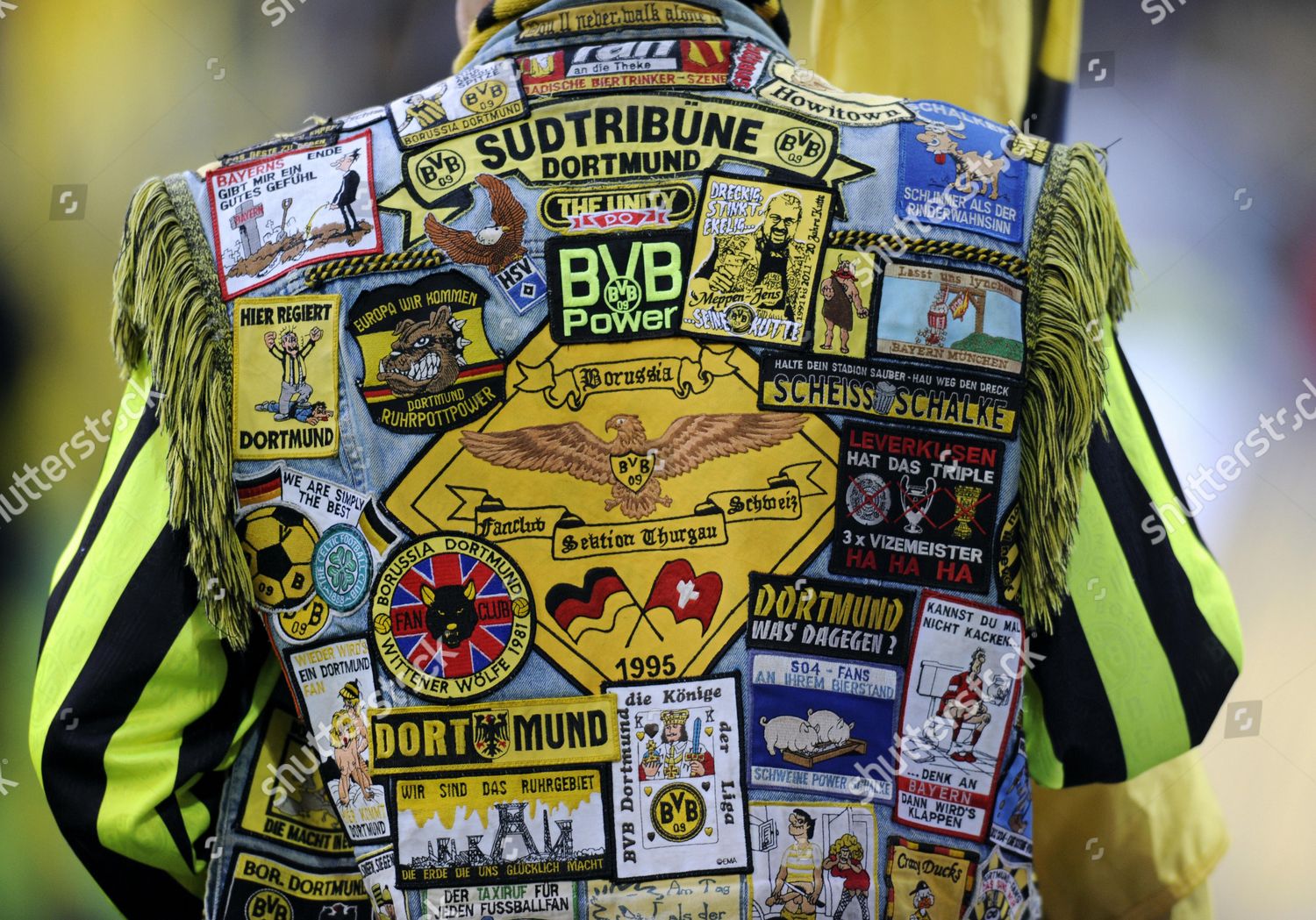 Vest Bvb Fan Patched Badges Bundesliga Editorial Stock Photo - Stock ...