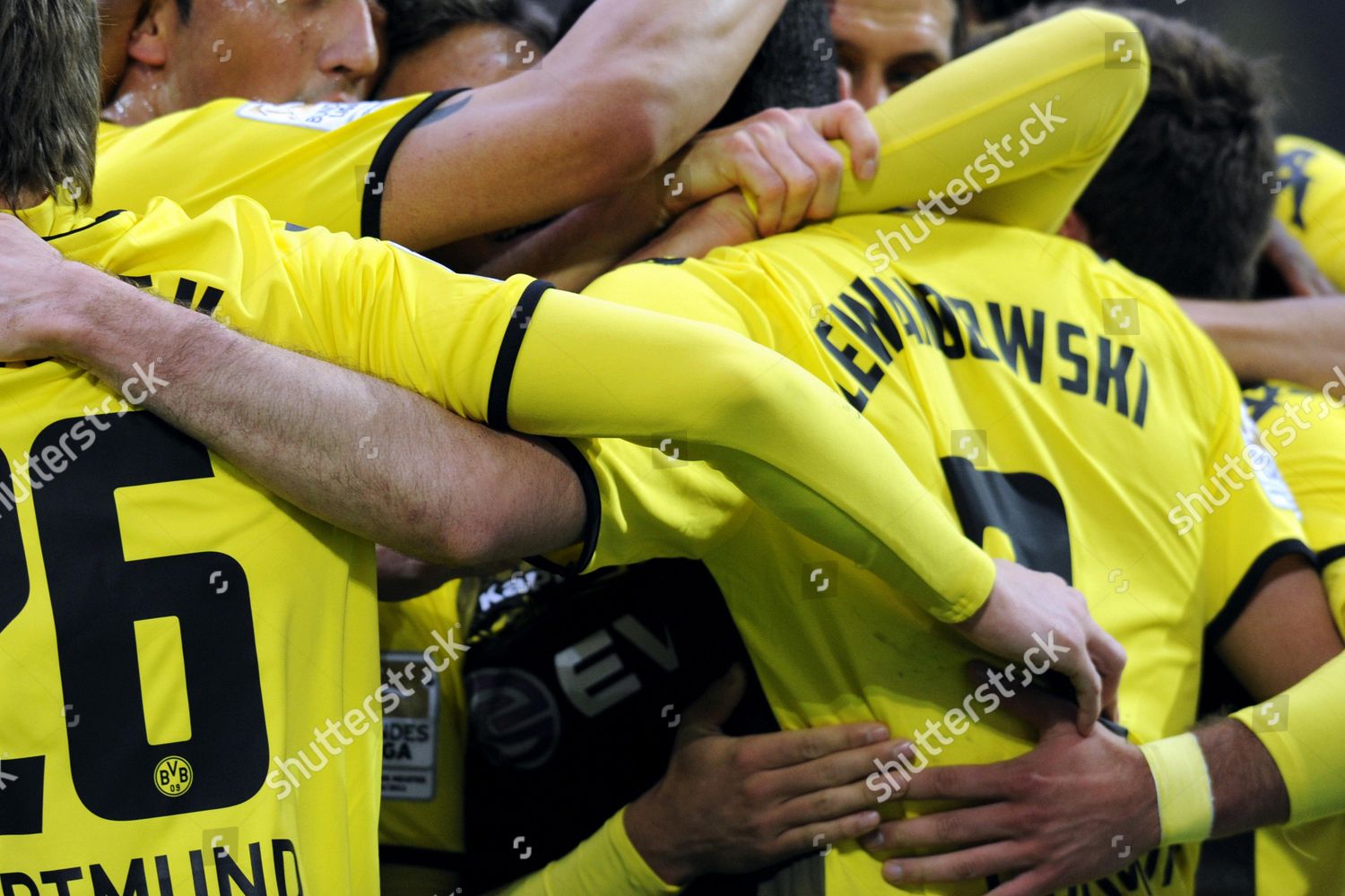 Goal Celebration Robert Lewandowski Bvb Players Editorial Stock Photo ...